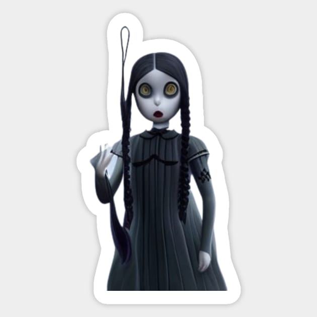 Wednesday Addams Animation - Wednesday Addams - Sticker | TeePublic